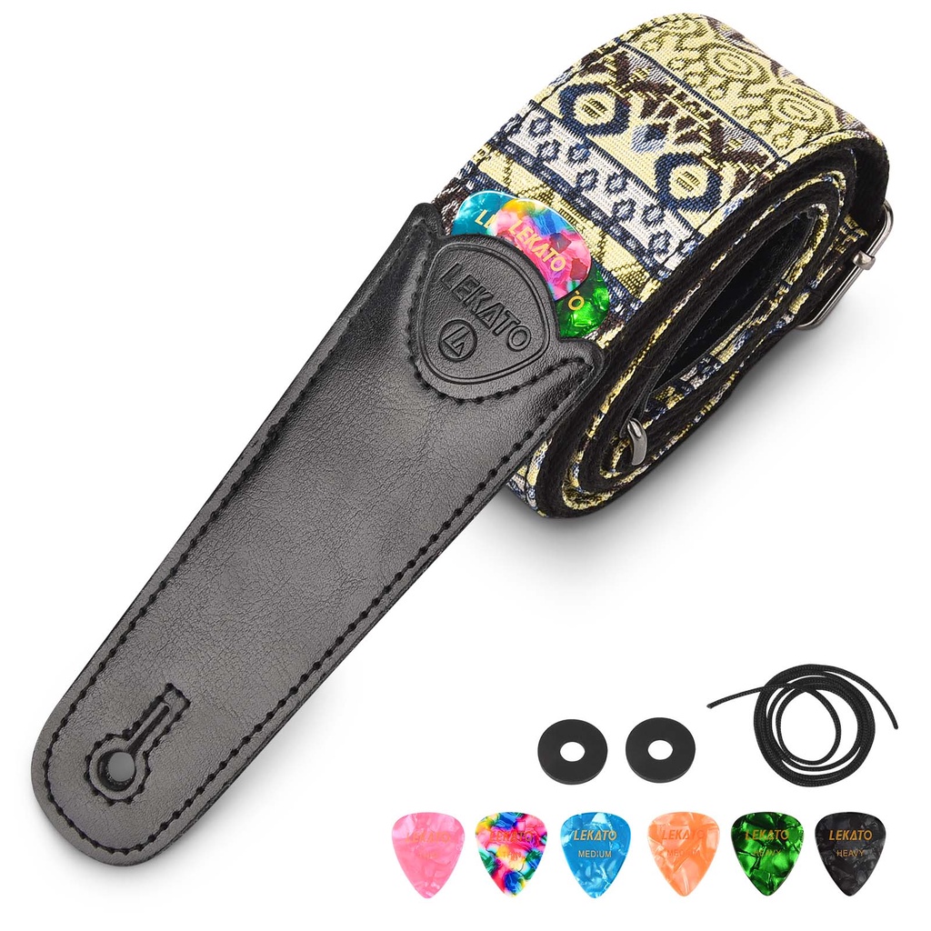 LEKATO Guitar Strap Acoustic Electric Bass Strap Guitar Belt Guitar ...