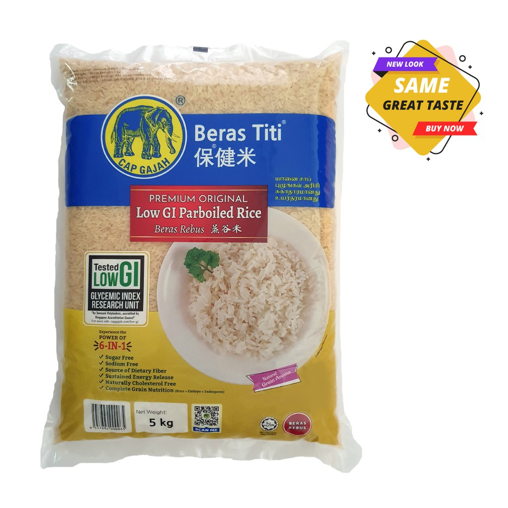 Cap Gajah Low GI Parboiled Rice/Zojirushi Low Glycemic Index Steamed ...