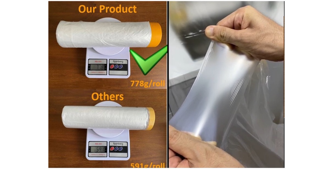 [SG Local] Pre-taped plastic sheet for renovation and dust prevention ...