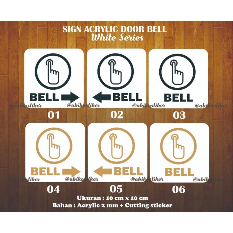 Acrylic DOOR Sticker Sign - DOOR Bell - DOOR Bell Signage Cafe / Home ...