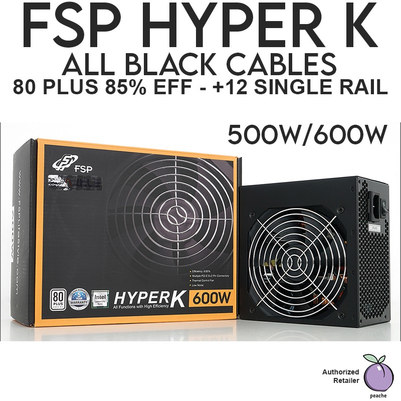 FSP HYPER K 500W 600W PSU Computer Customer PC Power Supply ATX | Shopee Singapore