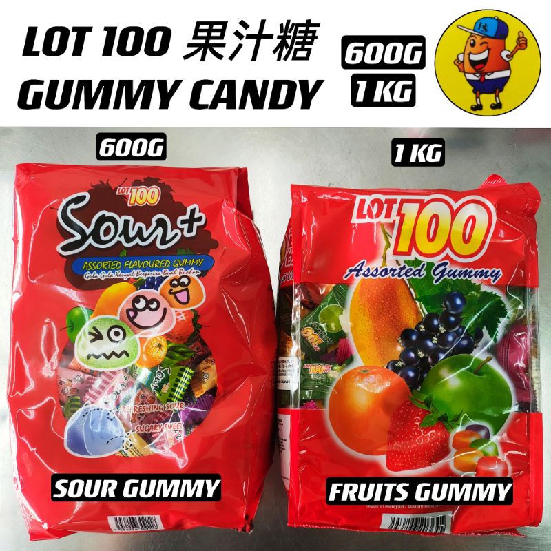 LOT 100 SOUR PLUS ASSORTED GUMMY SOFT CANDY 580G 150PCS | Shopee Singapore