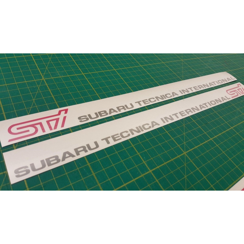 Subaru Impreza classic GC8 STI WRX Door decals stickers grey version ...