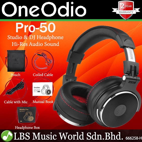 OneOdio Pro-50 Rotatable Over Ear Headphones for Studio Monitoring 50mm ...