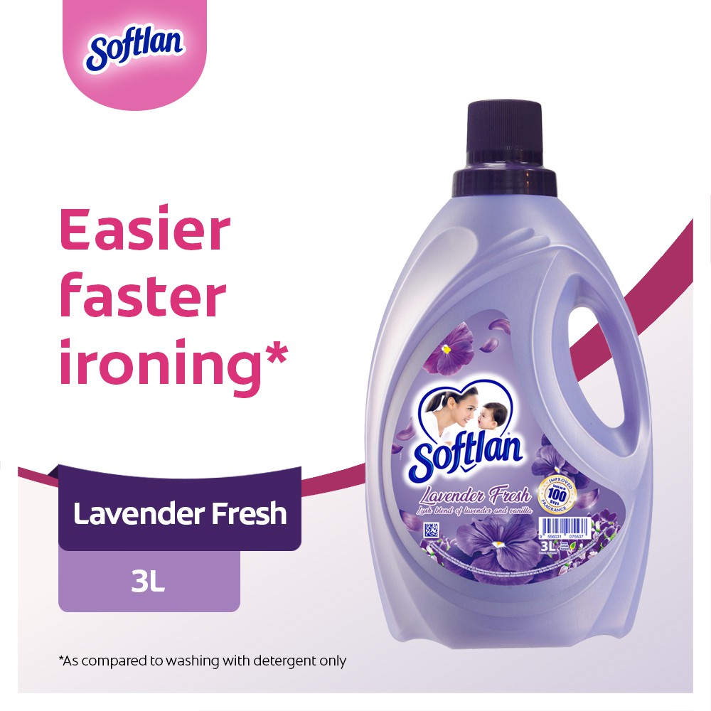 Softlan Anti-Wrinkles Fabric Softener Lavender Fresh Purple (3L ...