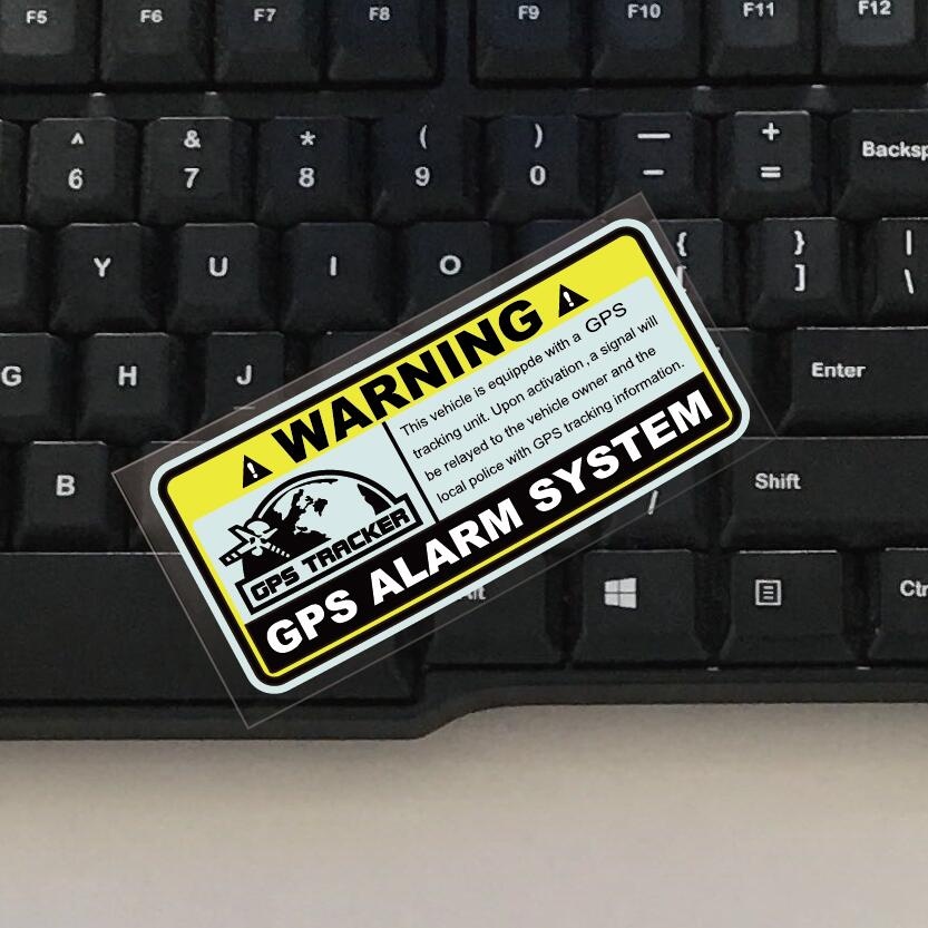 Warning GPS ALARM SYSTEM Tracking Anti Theft Decals Reflective Type Car ...
