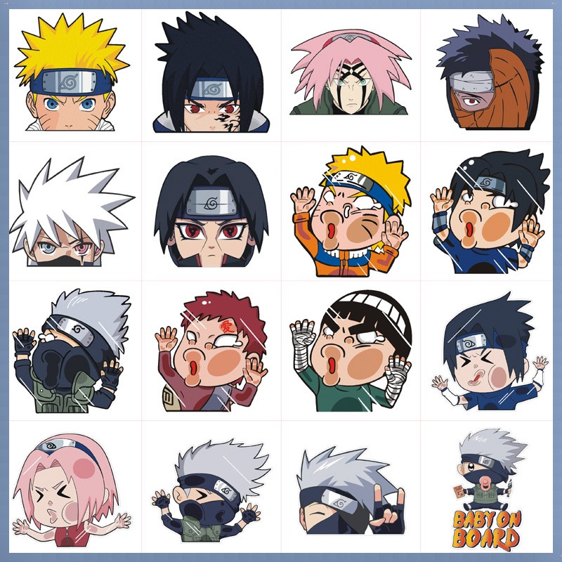 Funny Hit on Glass Naruto Kakashi Car Sticker Decals Baby on Board Car ...