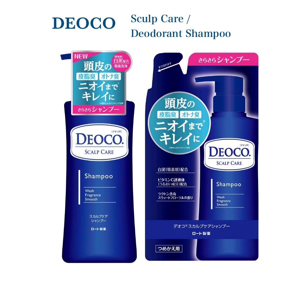 Rohto Deoco Shampoo Bottle 350ml / Refill 285ml Scalp Care Shampoo ...