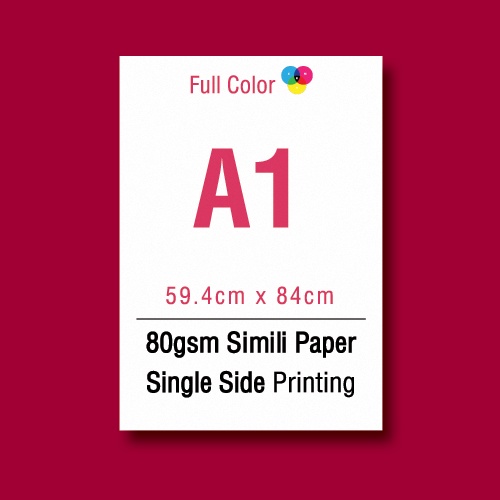 A1 Flyer Leaflet Brochure Letterhead Simili & Art Paper Online Printing ...