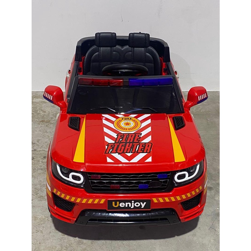 New children electric ride on fire engine fire truck police car with ...