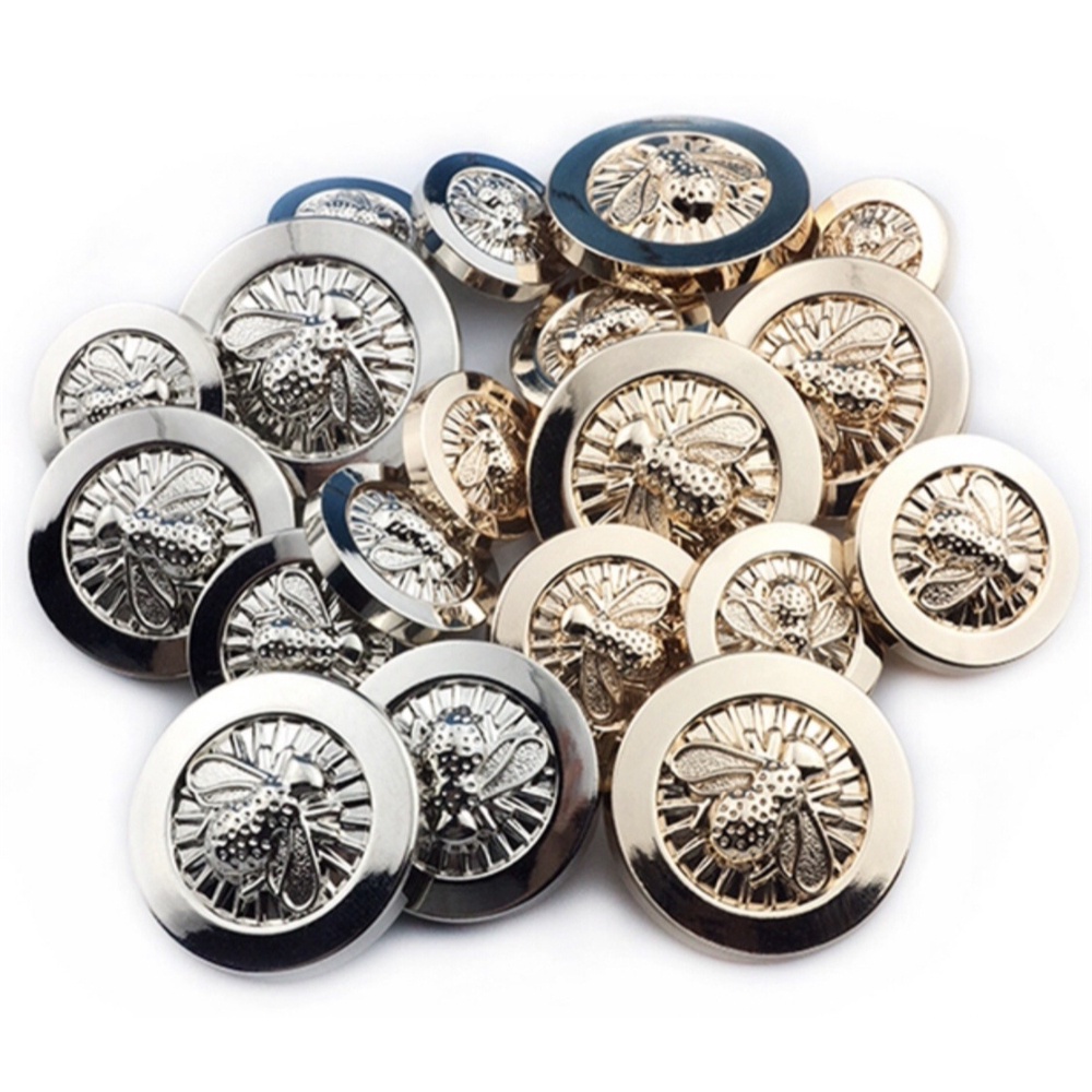 10Pieces/lot Fashion Metal Bee Buttons DIY Sewing Material Sewing ...