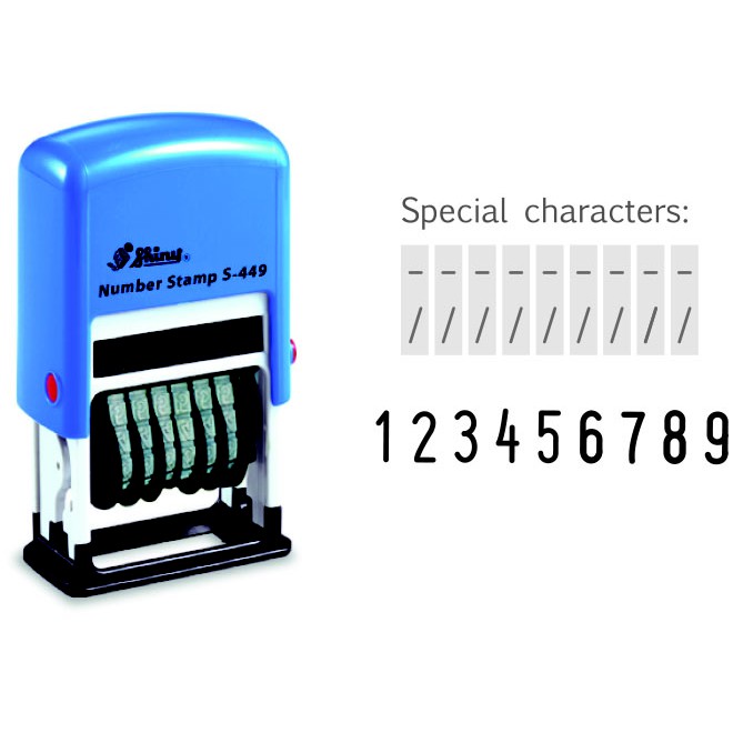 SHINY S-449 NUMBER STAMP/9 BANDS NUMBER STAMP/9 BAND/SELF INKING STAMP/NUMBERING STAMP/NUMBER ...