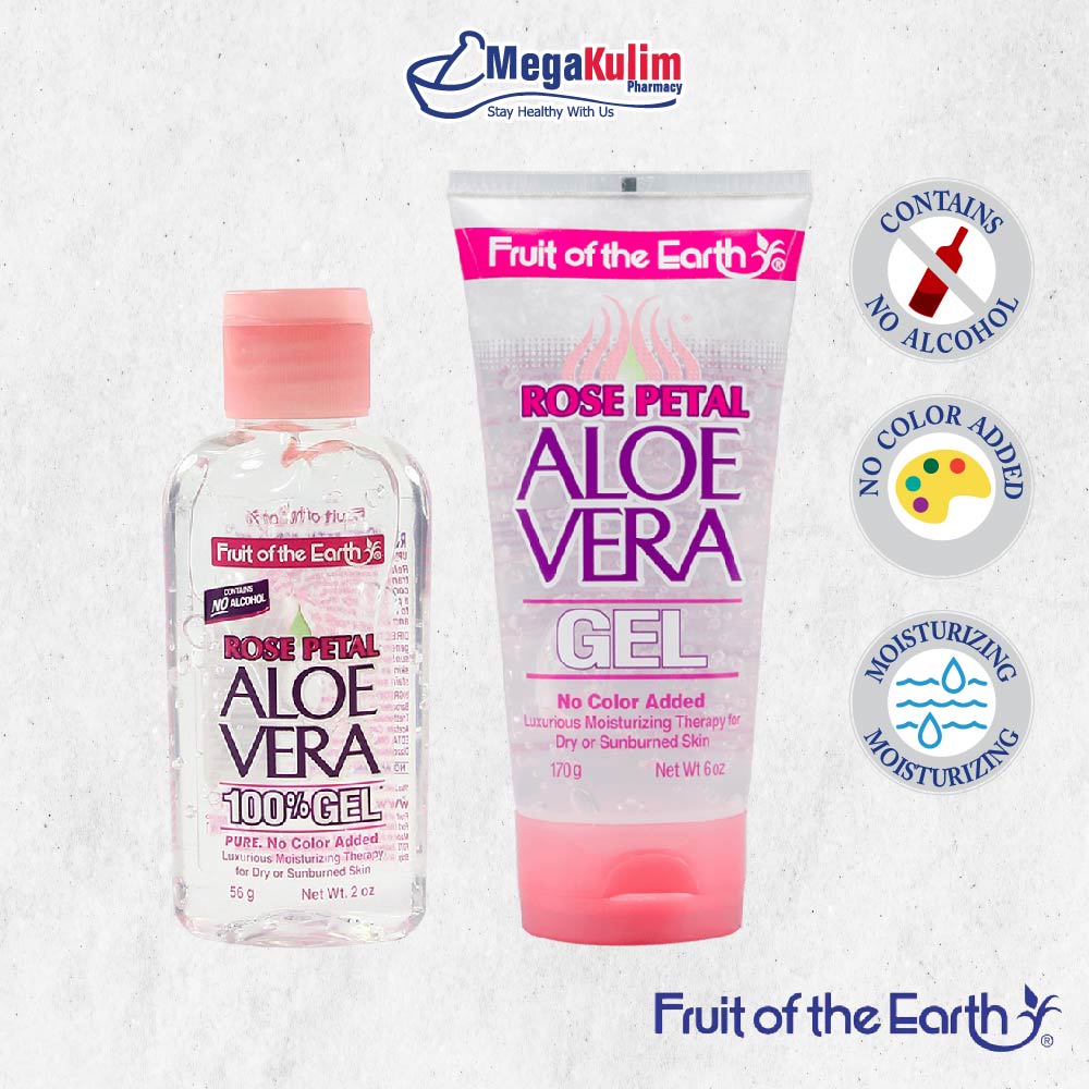 Fruit of the Earth Aloe Vera Rose Petal Gel (56g / 170g) | Shopee Singapore