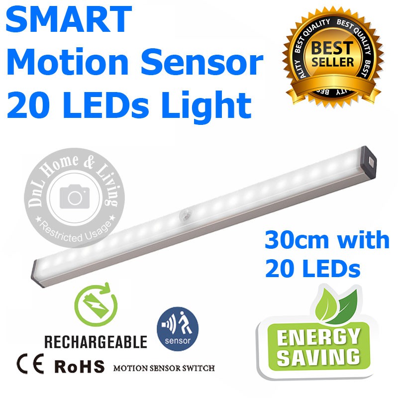 [SG] Wireless Motion Sensor 20 LED Light Bar (Rechargeable Model ...