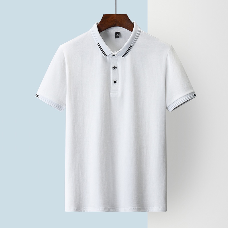 Men S Polo Shirt Korean Slim Fit Short Sleeve POLO T-Shirt Skin ...