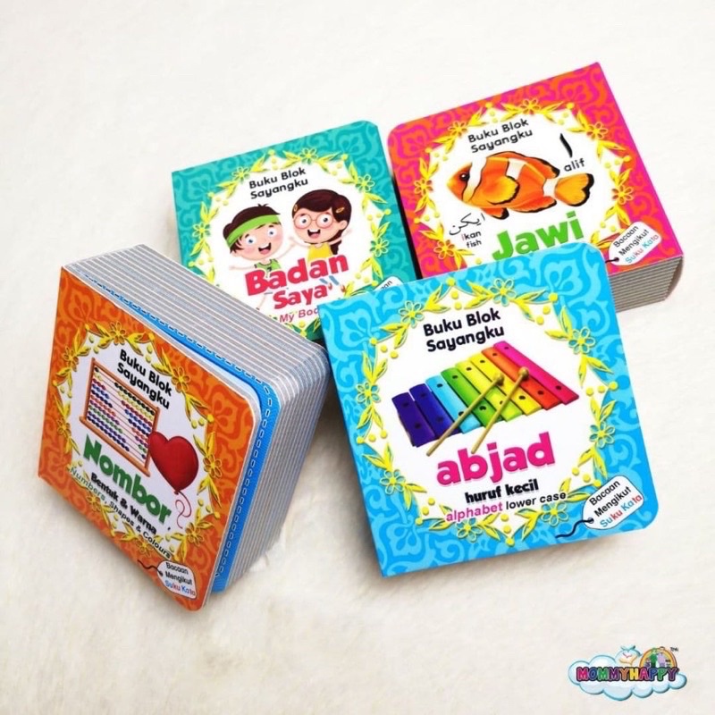 SAYA My Dear Bilingual Block Book (Numberbor/Jawi/Alphabet/Body ...