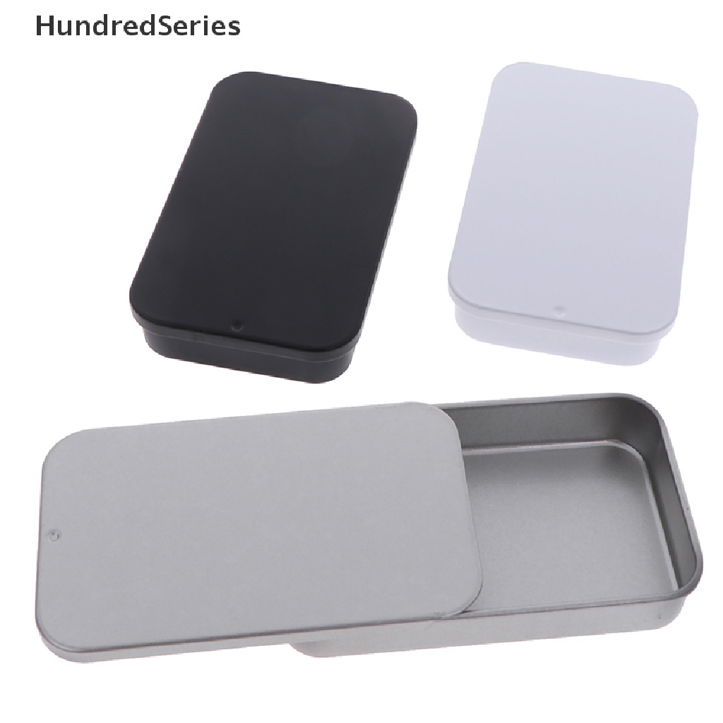 [HundredSeries] Small Metal Tin With Sliding Lid Sweets Lip Balm Beard ...