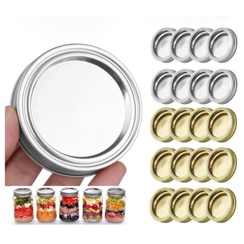 Split Mason Jar lid with different material and colors, regular and ...