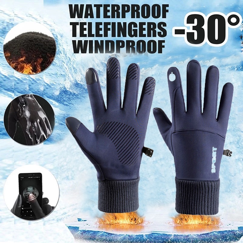 Winter Thermal Non-slip Windproof Touchscreen Full Finger Mittens ...