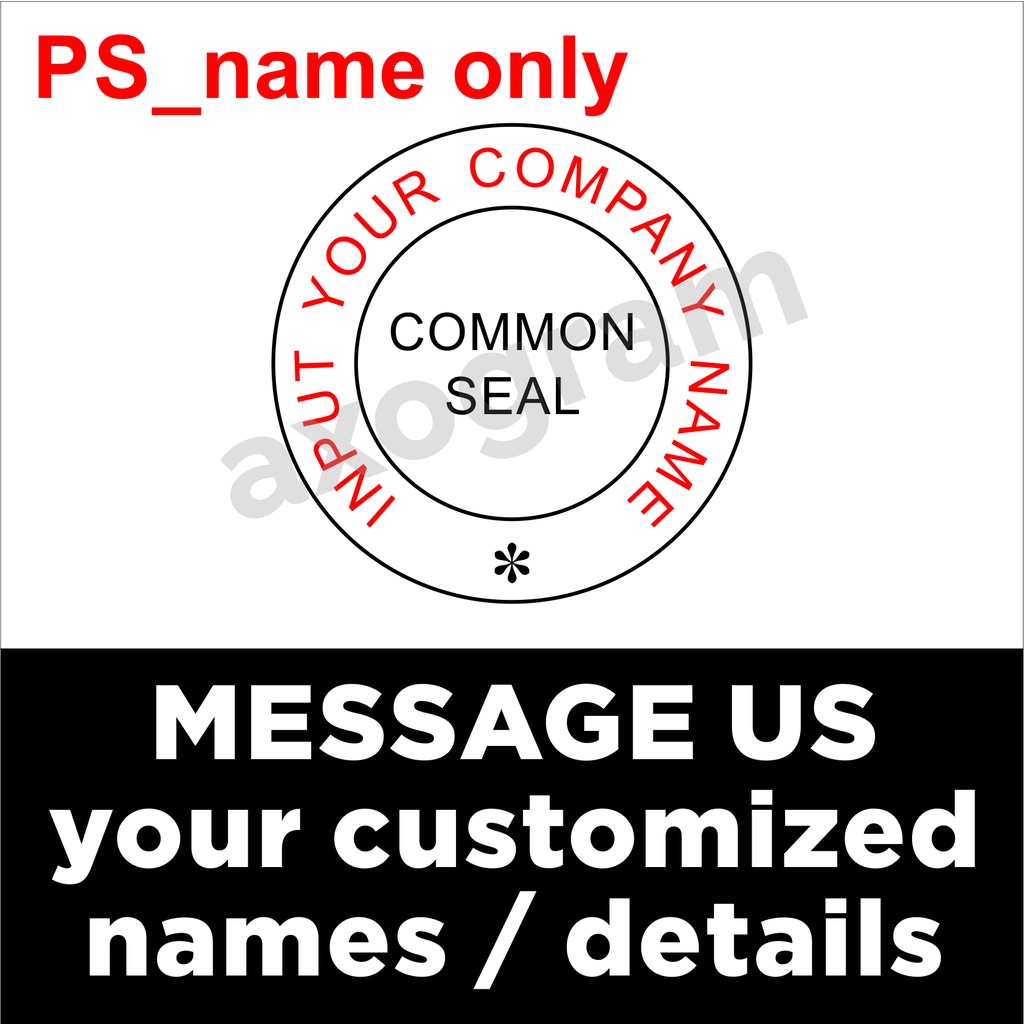 Common Seal Sticker | Red Embossing Sticker | Legal Certificate ...