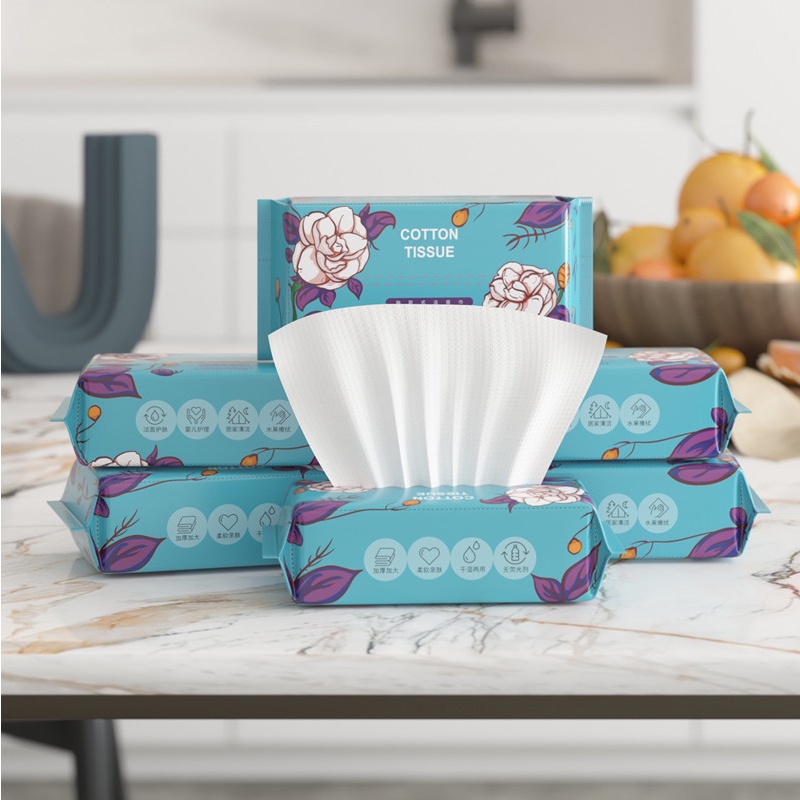 100PCS thicken Disposable face towel Tissue Facial Cotton Tissue Facial ...