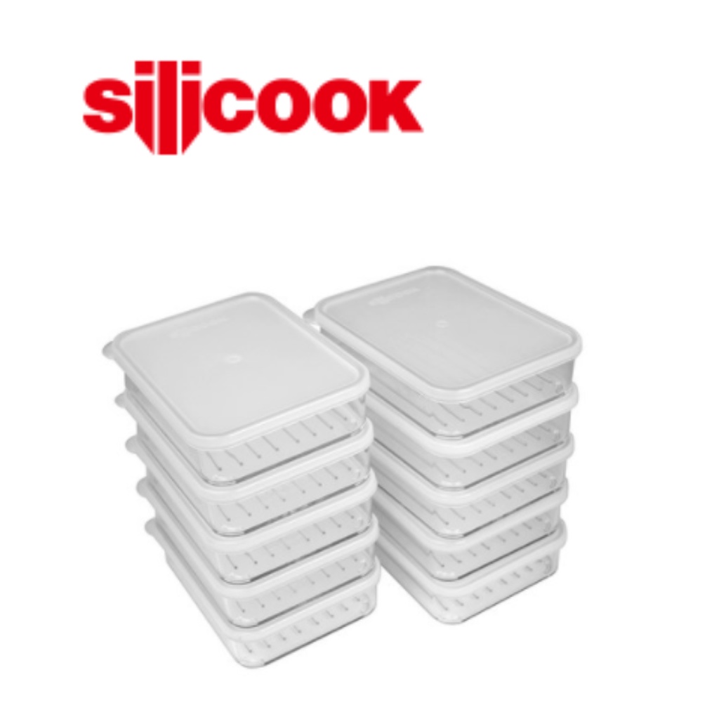 [silicook] Korean Refrigerator Food Storage Container 10PCS/ & tray ...