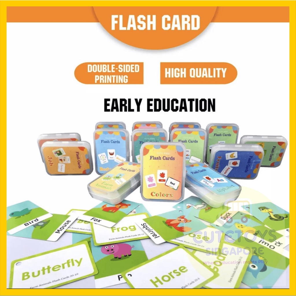 [SG LOCAL STOCK] Flash Card with Ring English Reading Learning | Shopee ...