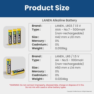 LANEN / HUADO Alkaline Battery AAA | Battery AA | AG13 Coin Battery ...