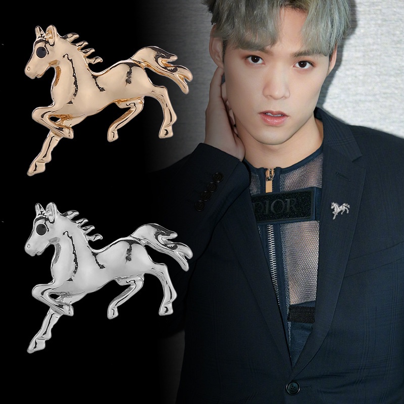 Horse-shaped Men's Vest Pin, Cheap Fashion Lapel Pin | Shopee Singapore