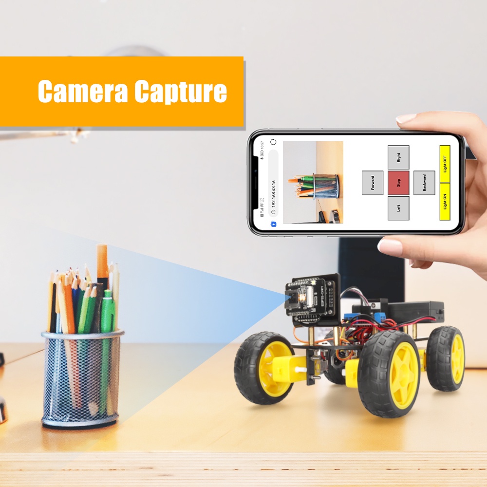 Tscinbuny Popular Creative Wifi Robot Esp32 Camera Iot Kit For Arduino Robot Car Esp32 Cam C