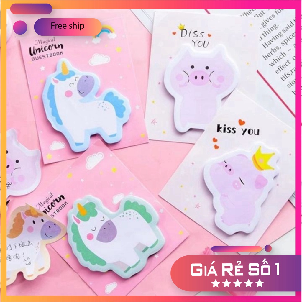 Combo 3 Stacks Of Cute Leaf-Shaped Pig Note Paper Memo Paper Note Paper ...