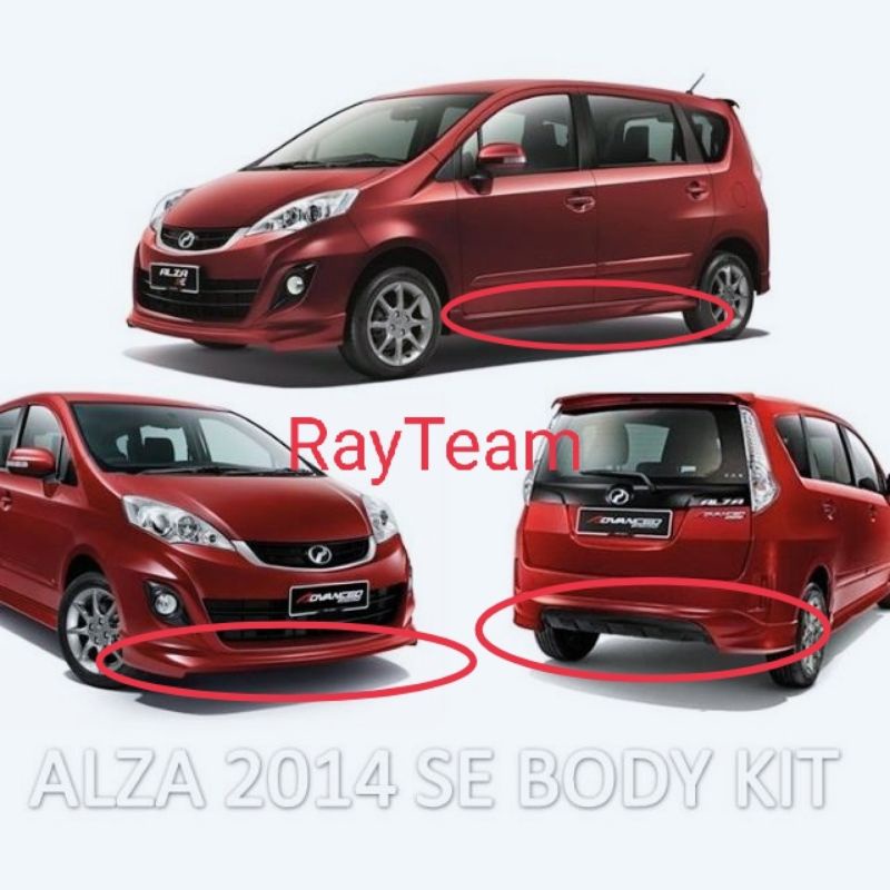 PERODUA ALZA 2014-2017 SECOND GEN BODY KIT / SKIRTING / SKIRT FRT & RR ...
