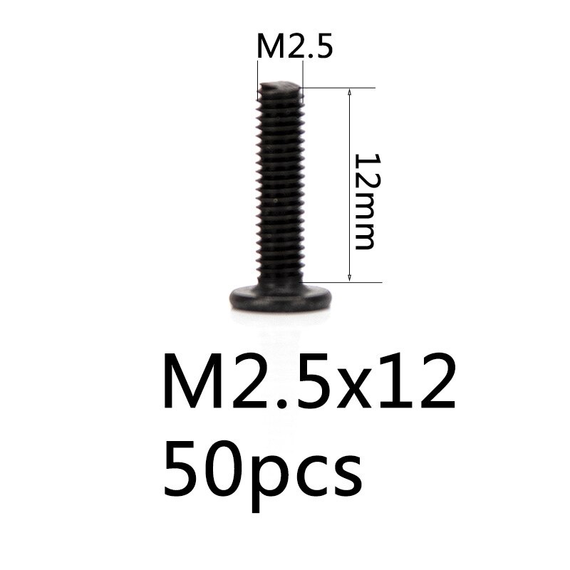 M2 M2.5 M3 M4 Black Zinc Flat Head Phillips Screw Small Screws Bolts ...
