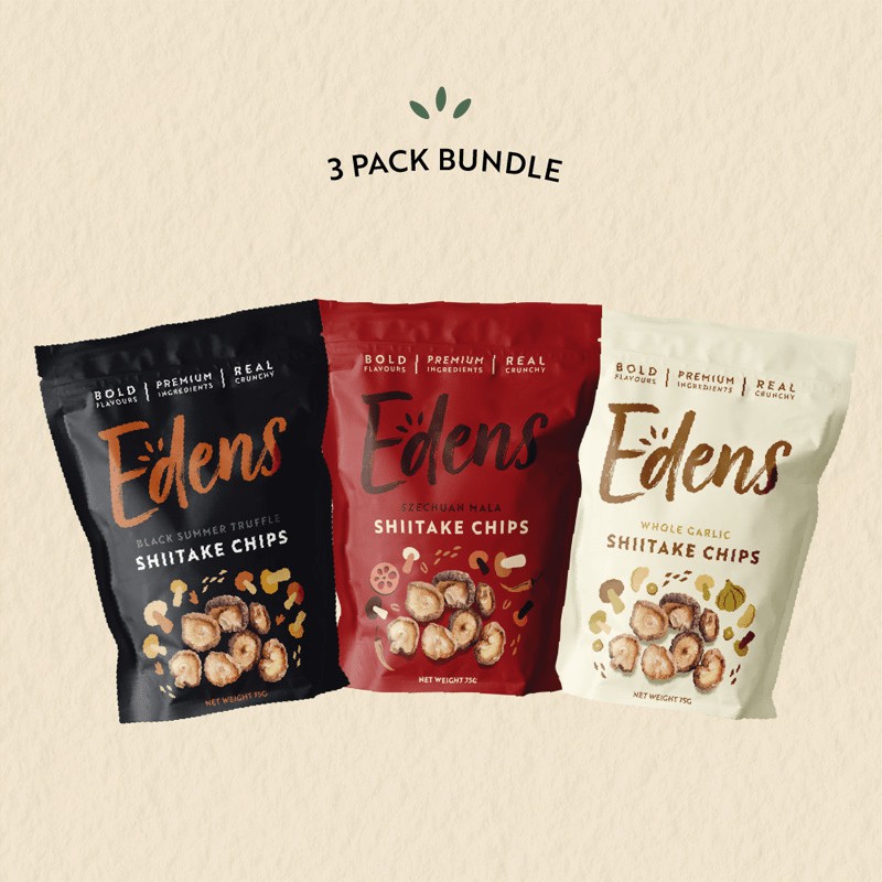 EDENS Assorted Trio Bundle (Black Summer Truffle/Garlic/Mala) Shiitake ... EDENS Assorted Trio Bundle (Black Summer Truffle/Garlic/Mala) Shiitake ...