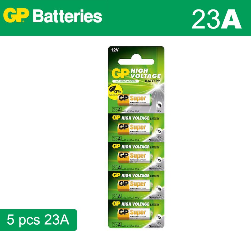 GP 23A 12V Alkaline Battery GP High Voltage Battery- 5pcs Pack | Shopee Singapore