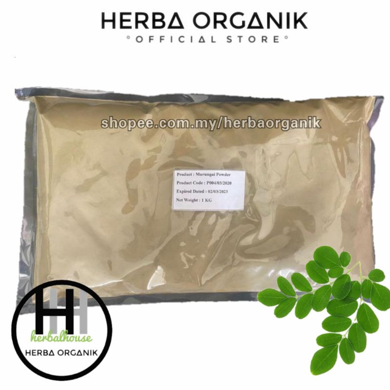 Herbaorganic 1KG MORINGA LEAF POWDER / MURUNGAI LEAF POWDER (MORINGA ...