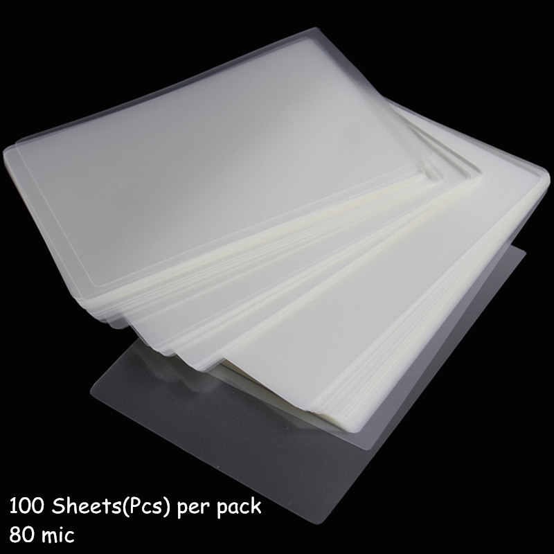 Laminate Laminator 80MIC A3 A4 4R Laminating Film Pouches Pouch (100PCS) | Shopee Singapore