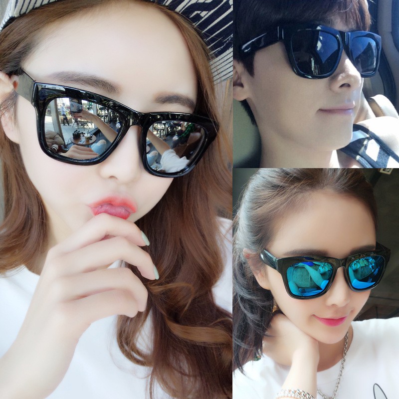 Women Men Vintage Retro Glasses Unisex Fashion Aviator Mirror Lens ...