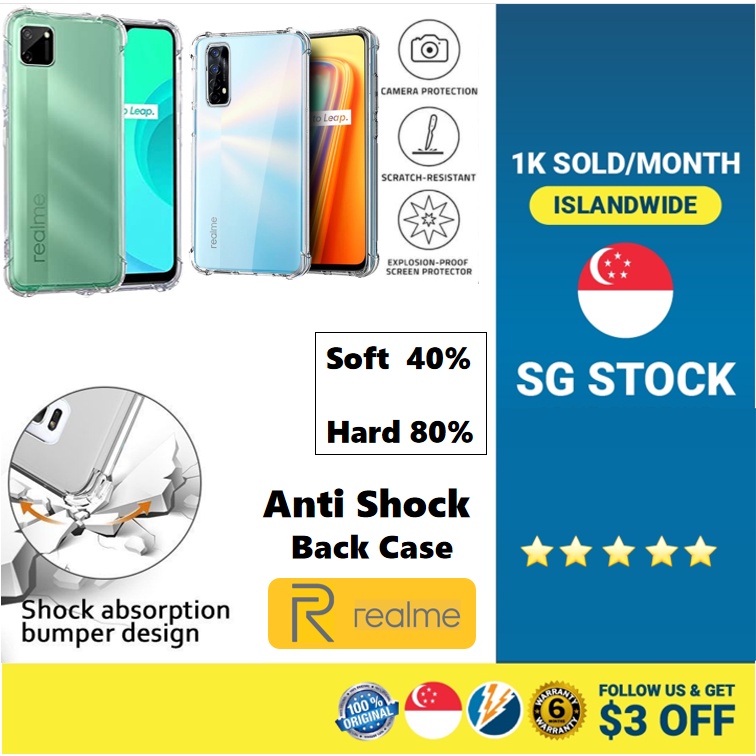 Realme Anti Shock Case Realme C55 C53 C51 C35 C31 C30 C25 C21 C11 11X ...
