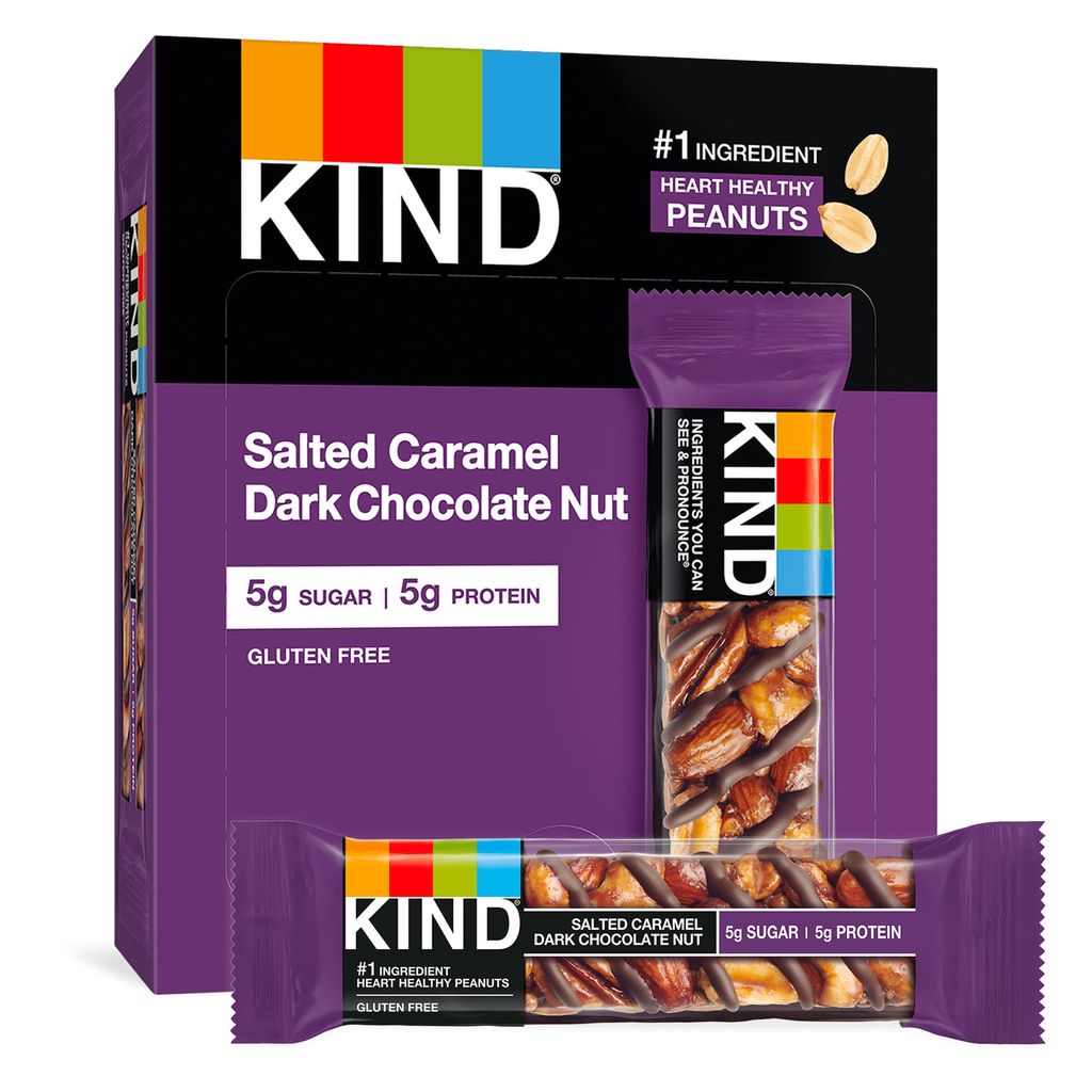 Kind Bars Salted Caramel & Dark Chocolate Bar, 40g x 12 | Shopee Singapore