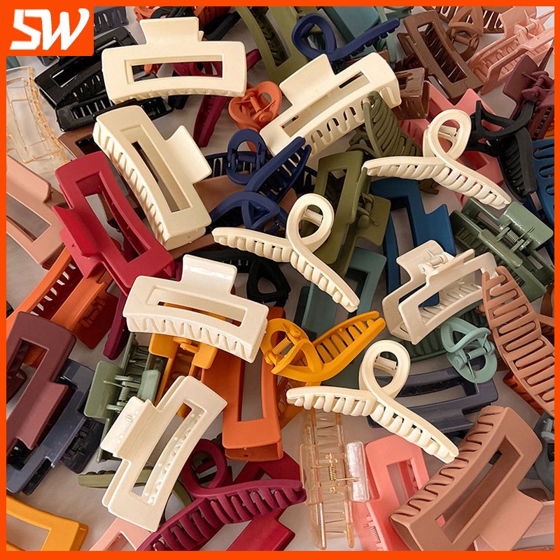 Korean temperament large acrylic grab clip back head square clip bath ...