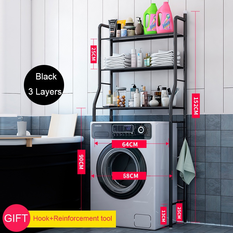 Floor Type Shelves Above The Washing Machine Space Saver Organizer ...
