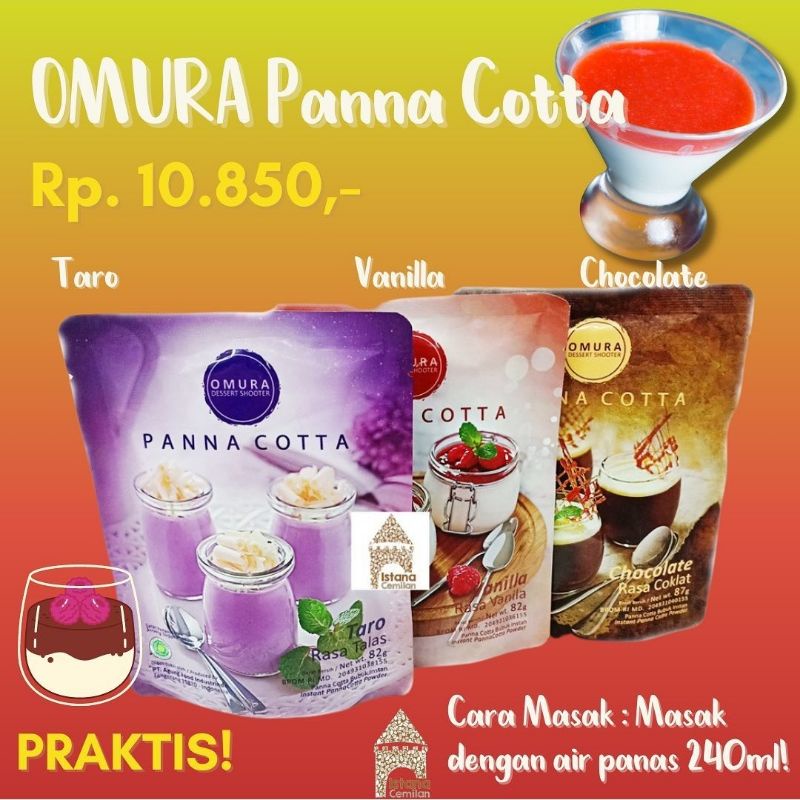 Omura Panna Cotta Dessert Shooter Chocolate / Vanilla / Taro | Shopee ...