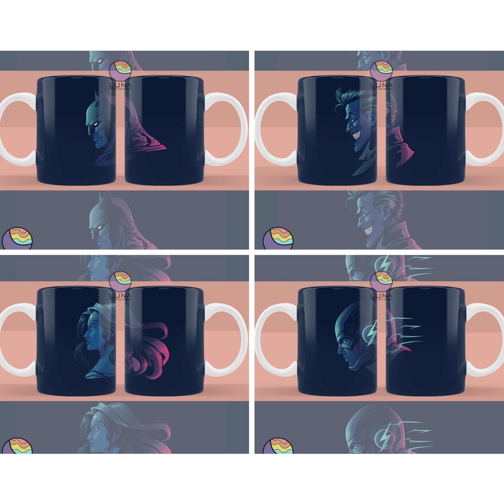 DC COMICS CERAMIC MUG COLLECTION - BATMAN, FLASH, WONDER WOMAN, JOKER ...