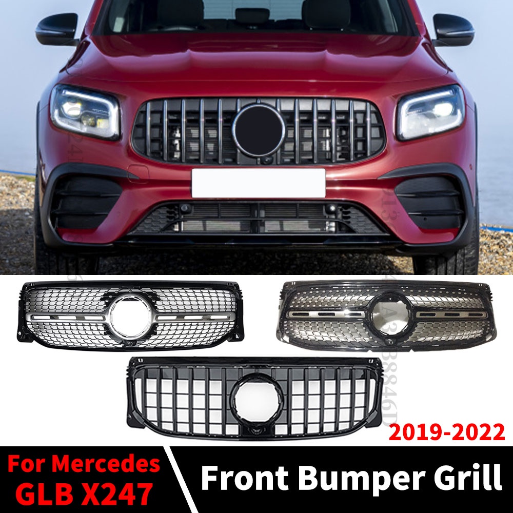 Sport Front Bumper Grill For Mercedes Benz GLB X247 W247 2019 2020 2021 2022 AMG Line GT Diamond ...