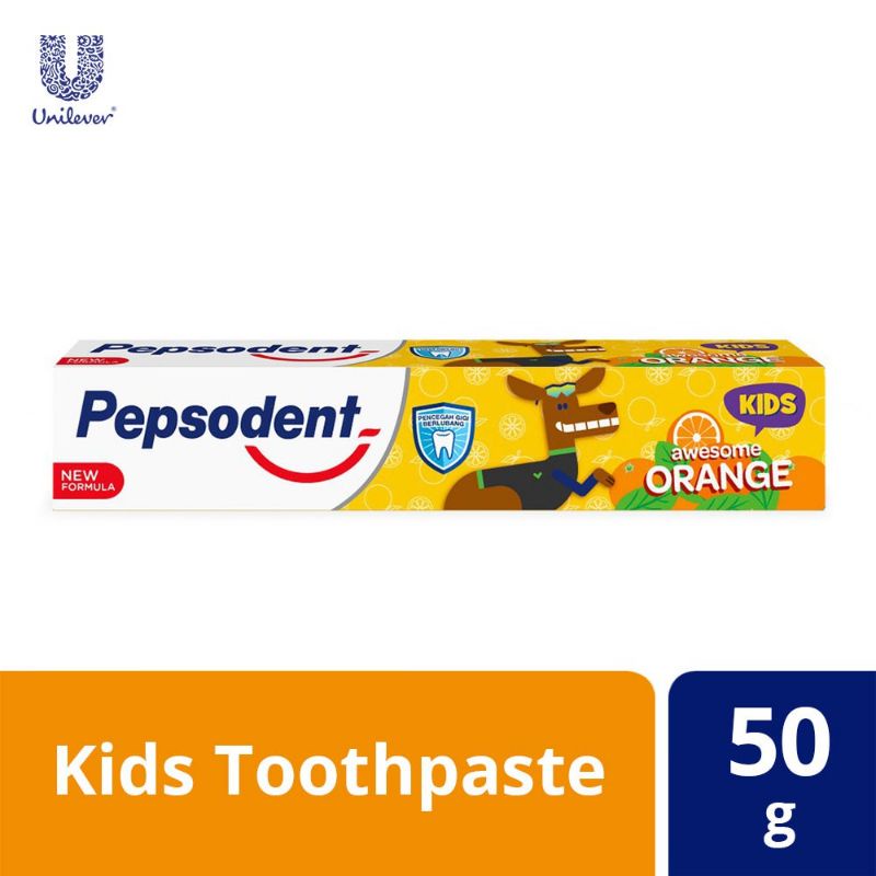 Pepsodent Kids Toothpaste Orange Strawberry 50g | Shopee Singapore