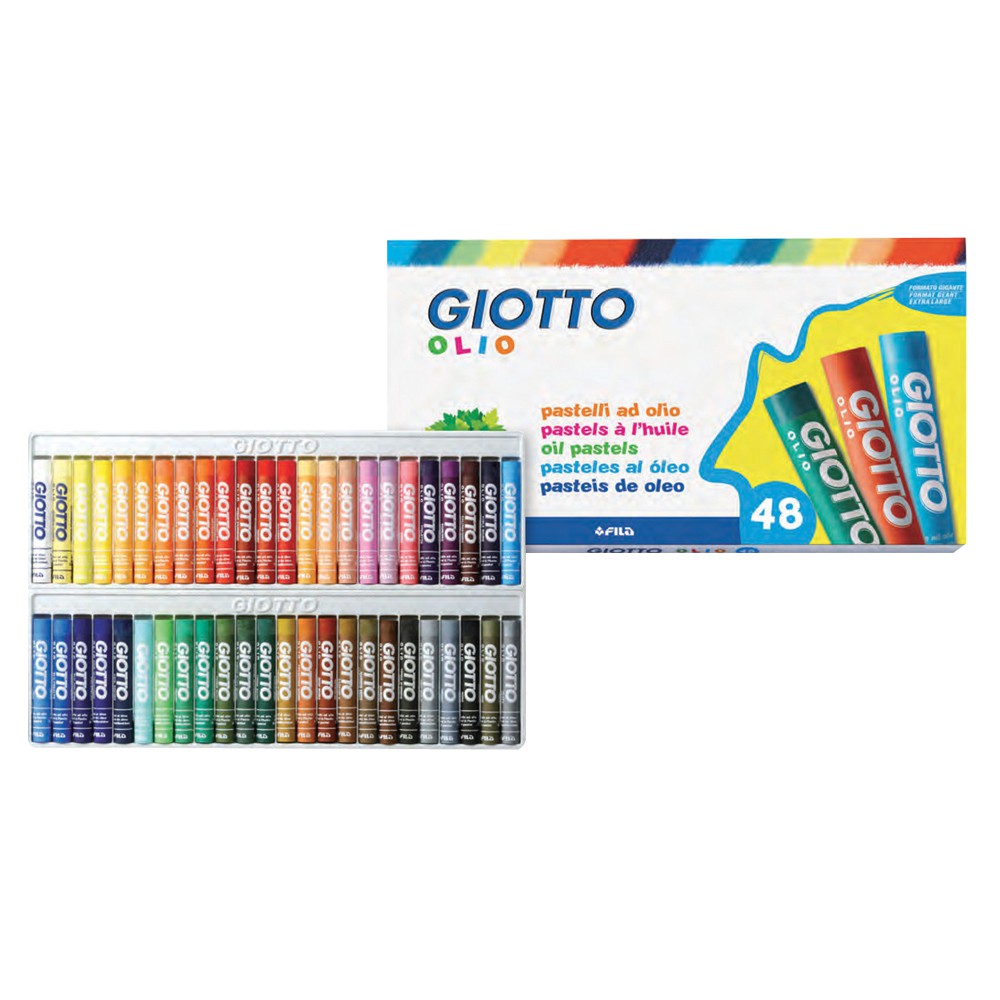 GIOTTO Olio Oil Pastel Jumbo (Jumbo Stick Chalk Paint) 48 Colors ...