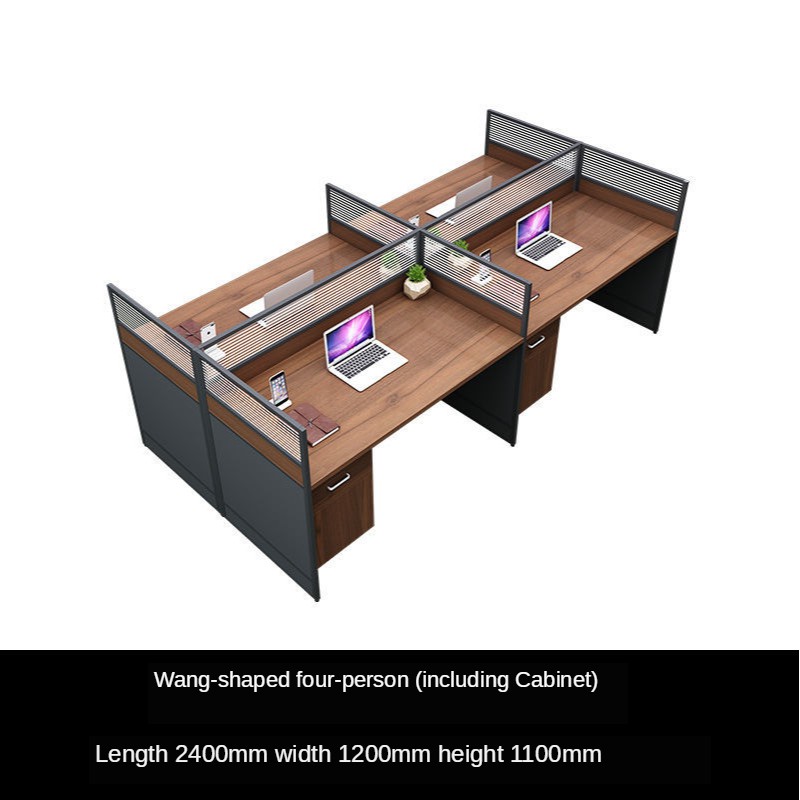 Screen desk 4 people simple staff table 6 people office table and chair ...