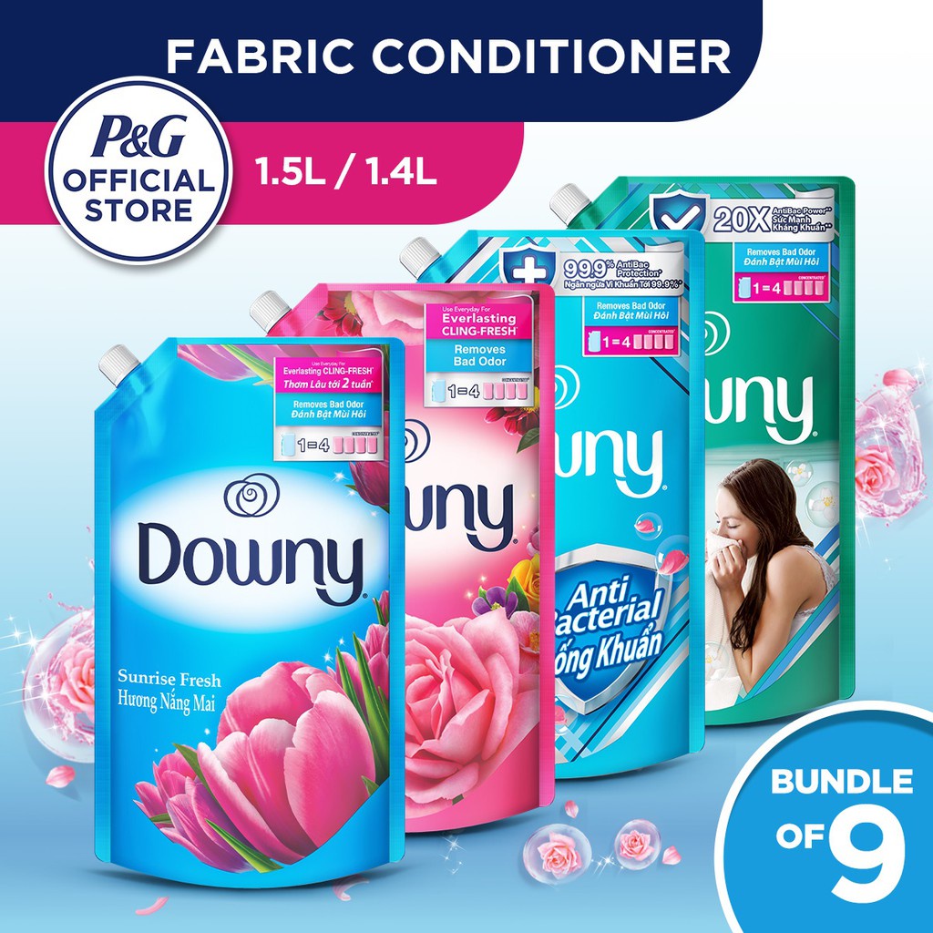 [1 Carton] Downy Fabric Conditioner Refill Assorted (9x1.5L) | Shopee ...