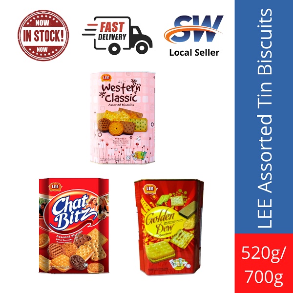 LEE Assorted Tin Biscuits (ChatBiz/Western Classic/Golden Dew) | Shopee ...